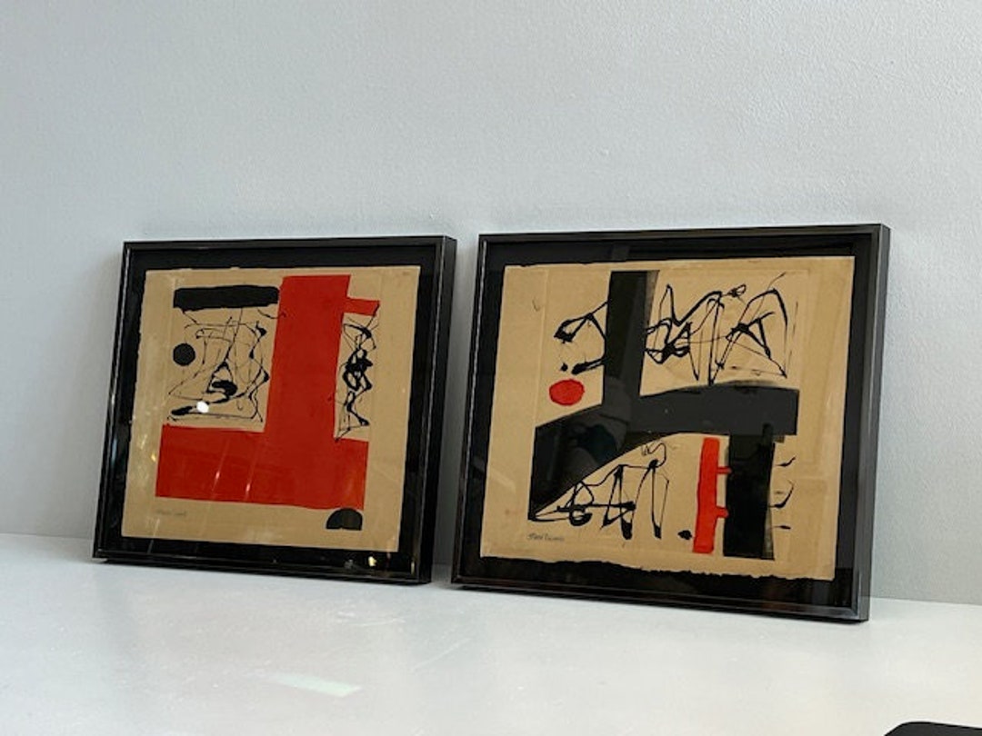 Signed Gloria Roberts Cubist Abstracts Mid Century Modern Art - Etsy