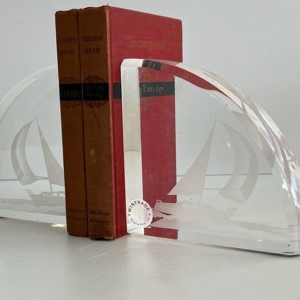 Lucite Bookends - Etsy