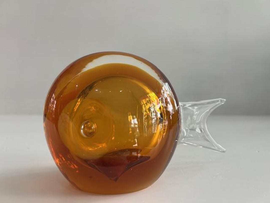 Antonio Da Ros for Cenedese Murano Glass Sommerso Fish Sculpture Mid ...