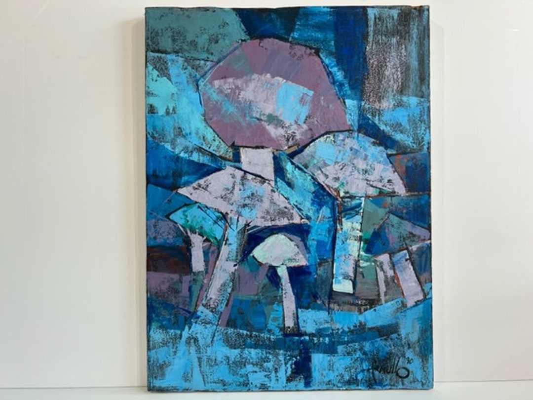 Edith E Ferullo Abstract Painting on Canvas Mid Century Modern Art - Etsy