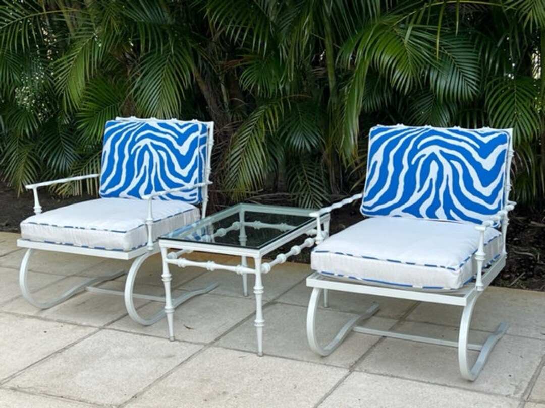 Set of Phyllis Morris Faux Bamboo Outdoor Springer Rocking - Etsy