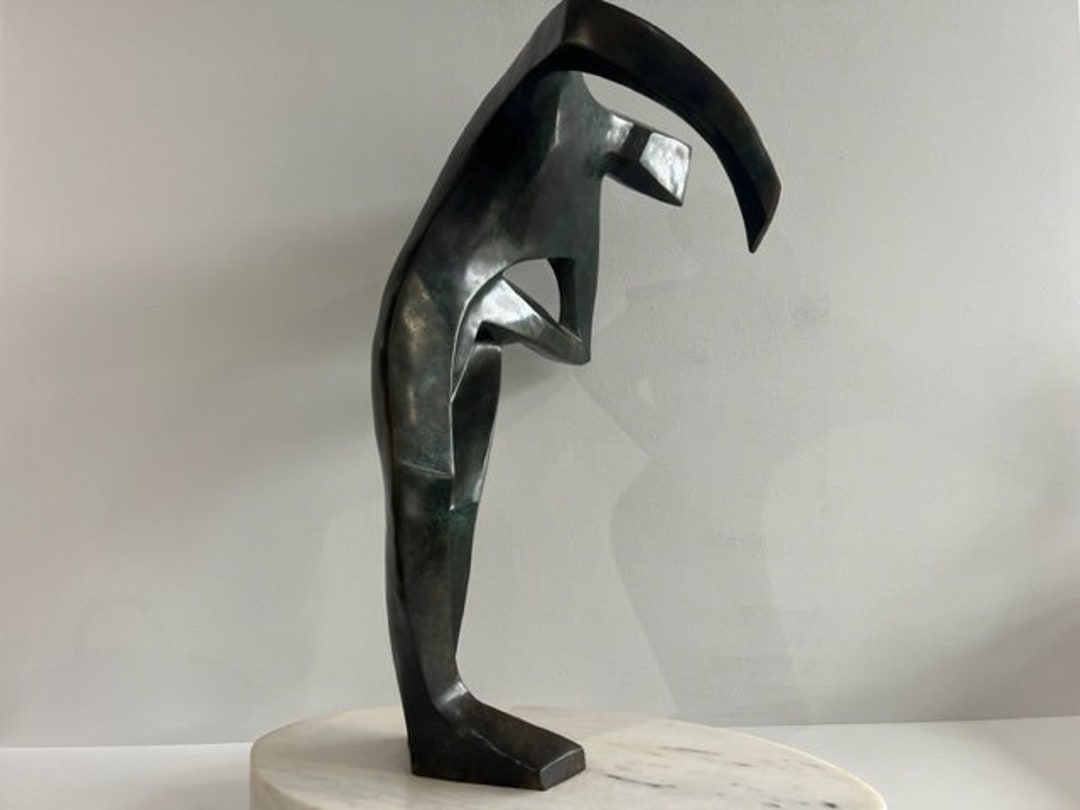 Henry Cliffe Cubist Abstract Bronze Sculpture Mid Century Modern Art - Etsy