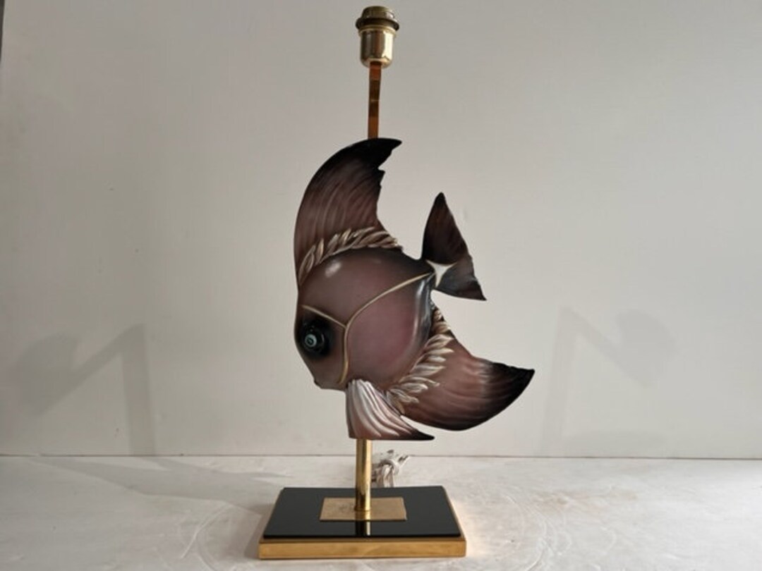 Oggetti Ceramic Fish Lamp Mid Century Modern by Mangani Firenze Italy ...