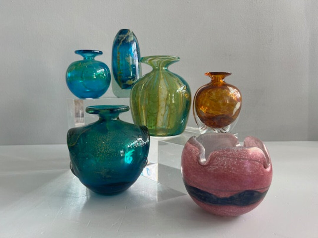 Collection of Michael Harris Art Glass for Mdina Glassworks Mid Century ...