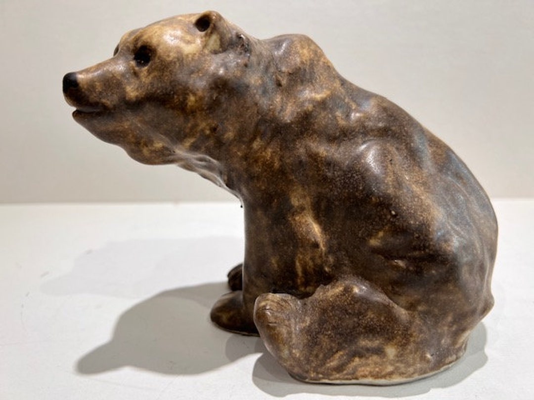 Studio Pottery Brown Bear Sculpture Mid Century Modern Ceramics - Etsy