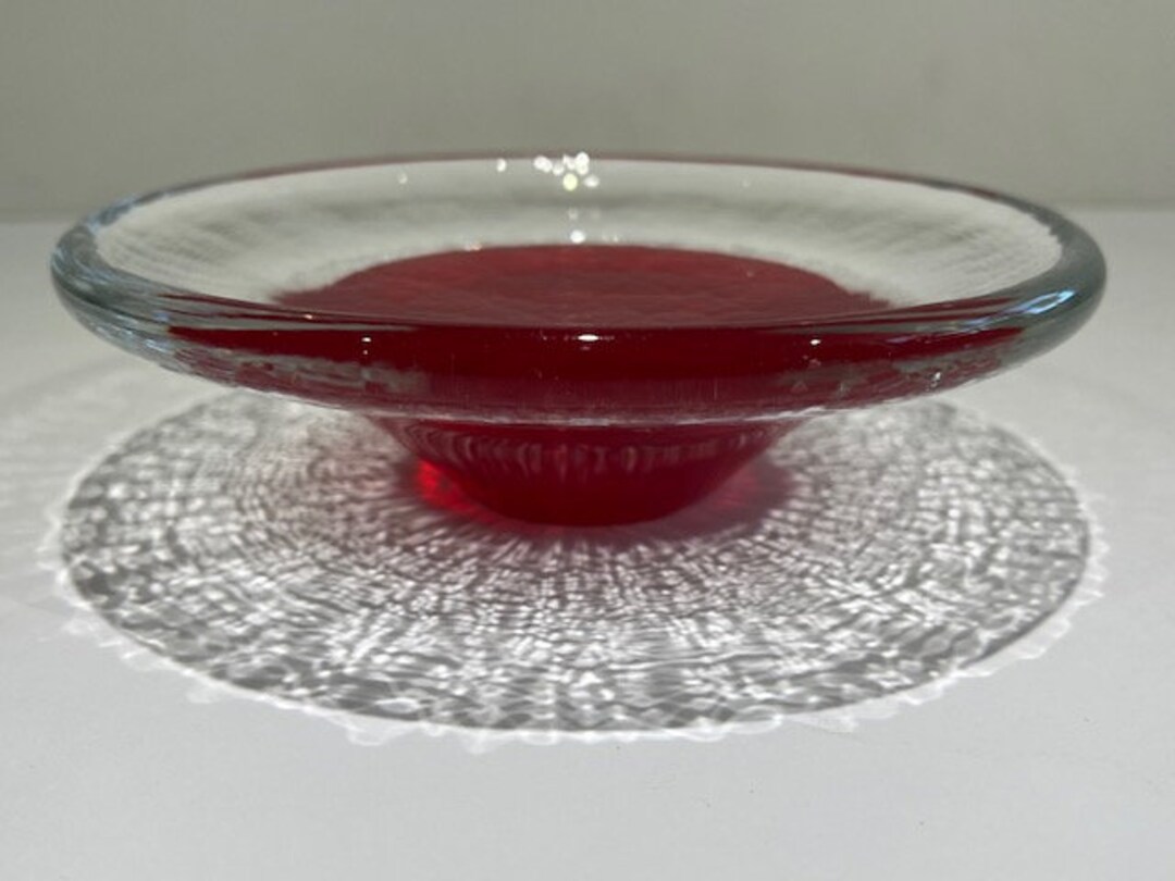 Signed Mike Kaplan Art Glass Bowl Mid Century Modern - Etsy