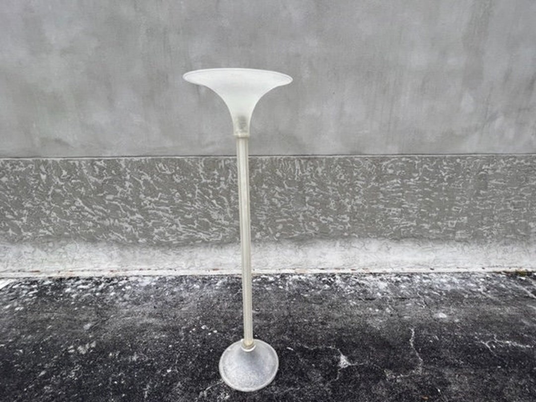 Karl Springer Scavo Murano Glass Torchiere Lamp for Seguso Vetri Mid ...
