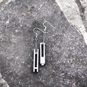 3d Printed Geometric Earrings for Architect or Engineer, Inspired by ...