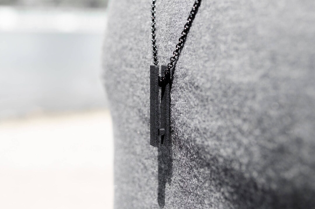 3d Printed Geometric Architectural Unisex Pendant Necklace; Gift for ...