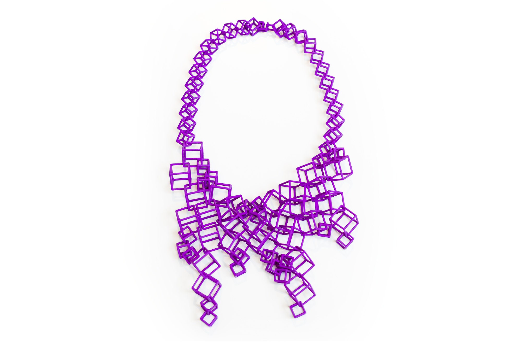 Large 3d Printed Geometric Architecture Necklace for Architect or ...