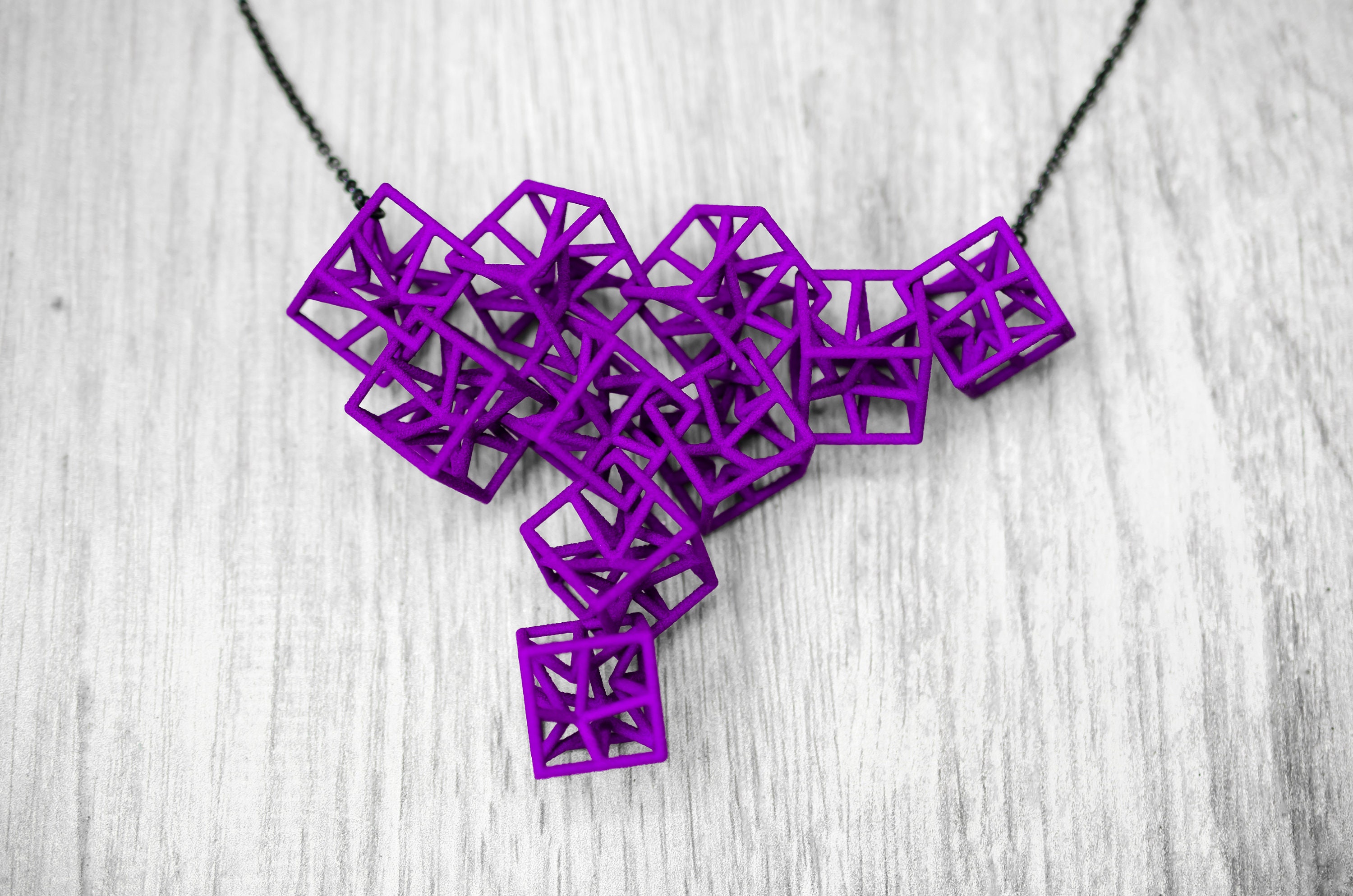 3d Printed Geometric Architecture Necklace for Architect or Engineer ...