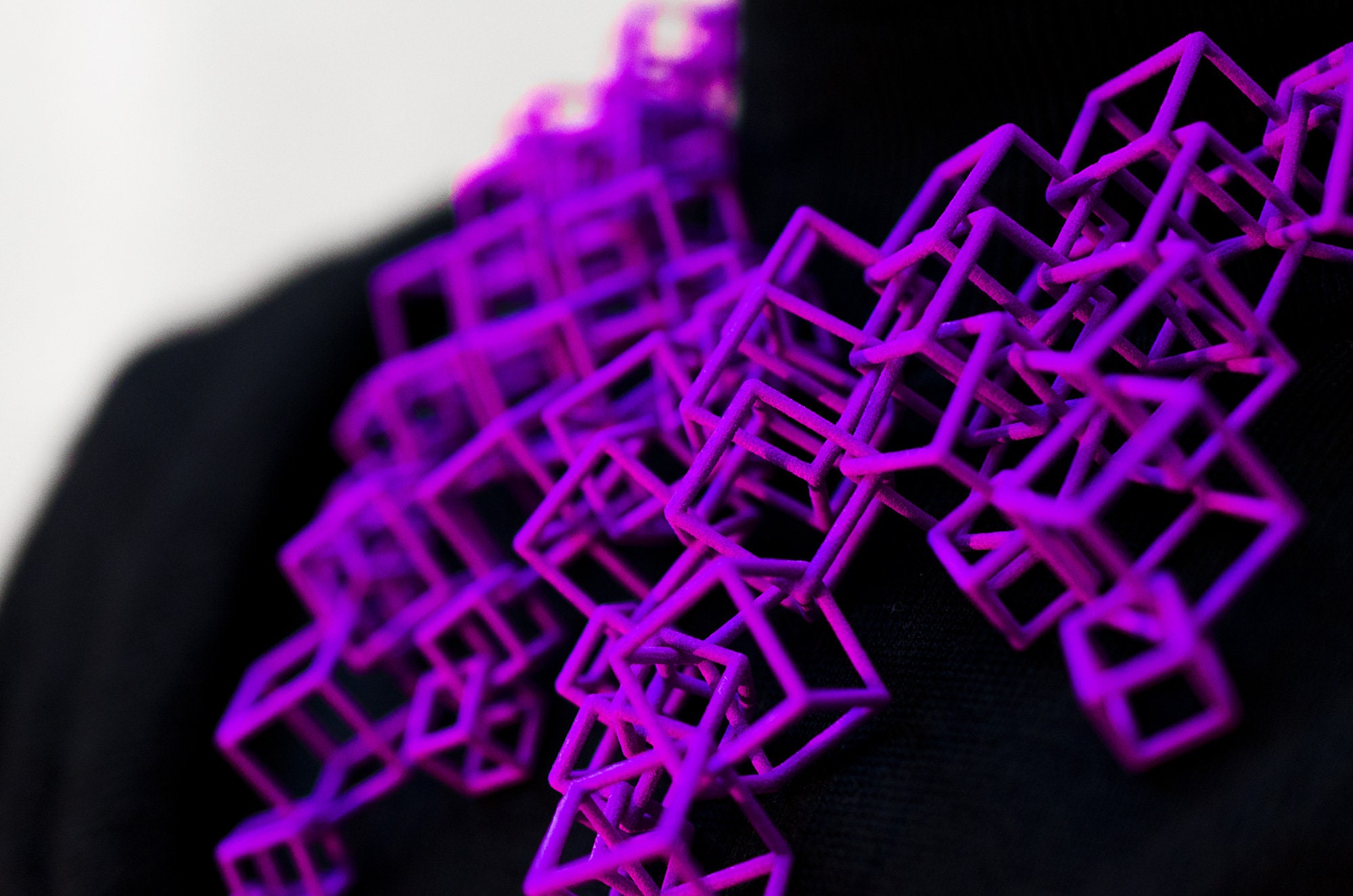 Large 3d Printed Geometric Architecture Necklace for Architect or ...
