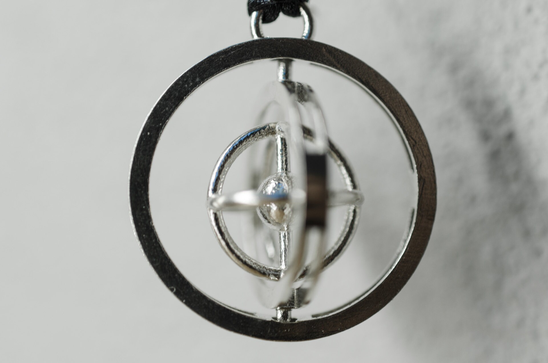 3d Printed Silver Geometric Pendant Necklace With Kinetic - Etsy