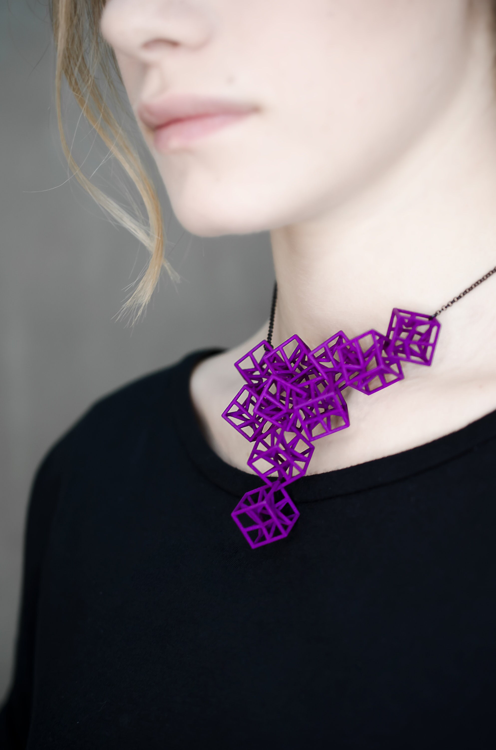 3d Printed Geometric Architecture Necklace for Architect or Engineer ...