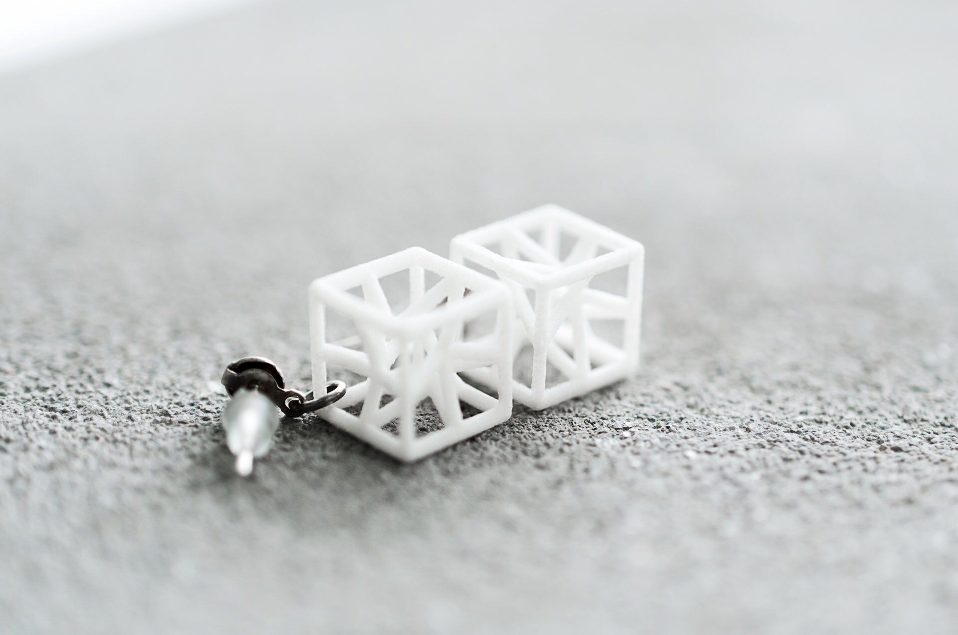 3d Printed Geometric Cubic Earrings, Gift for Architecture Student Math ...