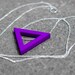 Purple Triangle 3d Printed Pendant Necklace Triangular Unusual Shape ...