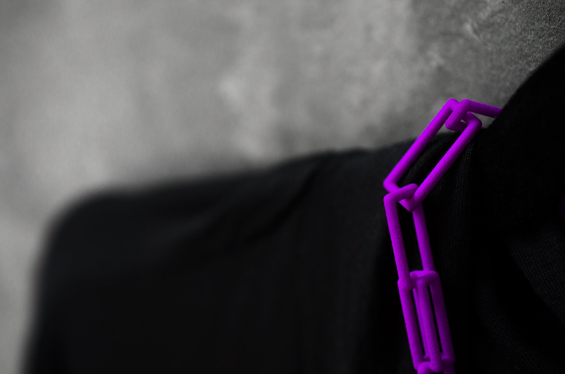 3d Printed Purple Chain Geometric Necklace Wearable Art - Etsy
