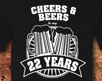 Cheers to 22 Years - Etsy