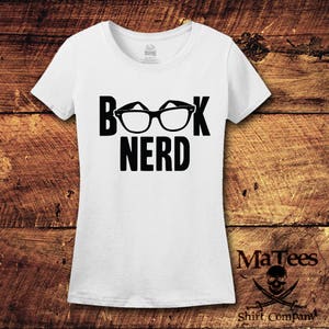 Book Nerd, Book Nerd Shirt, Book Nerd Gifts, Woman's Cotton Tee - Etsy