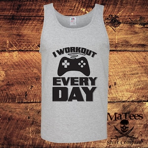 Gamer Workout Tank Top, Funny Gym Tank - Etsy