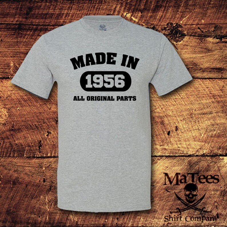 Made in 1956, All Original Parts, 70th Birthday, Unisex Cotton Tee - Etsy
