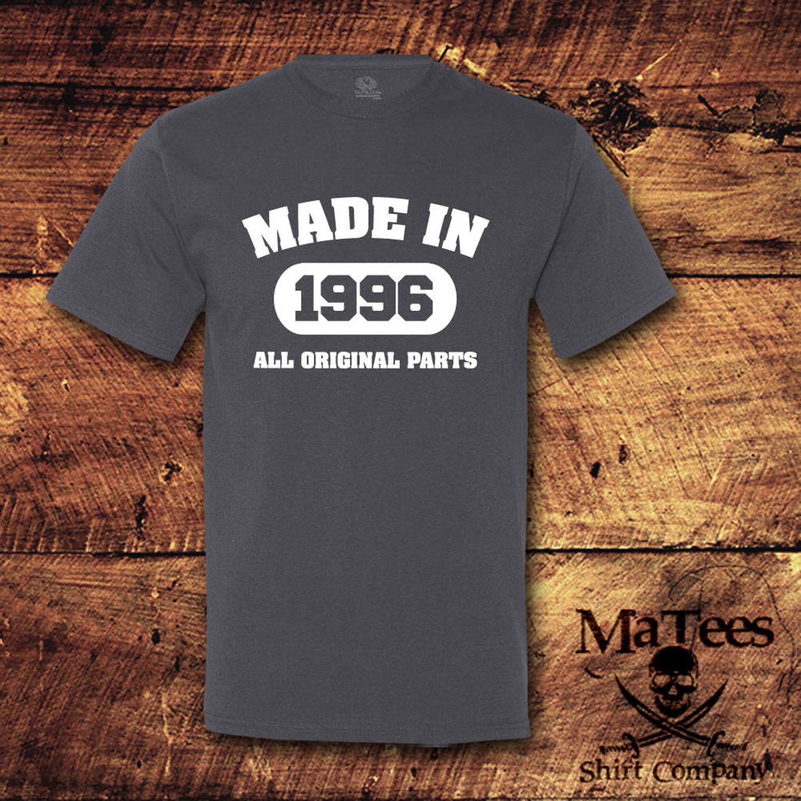 Made in 1996, All Original Parts, Made in 1996 Shirt, 28th Birthday, 28 ...