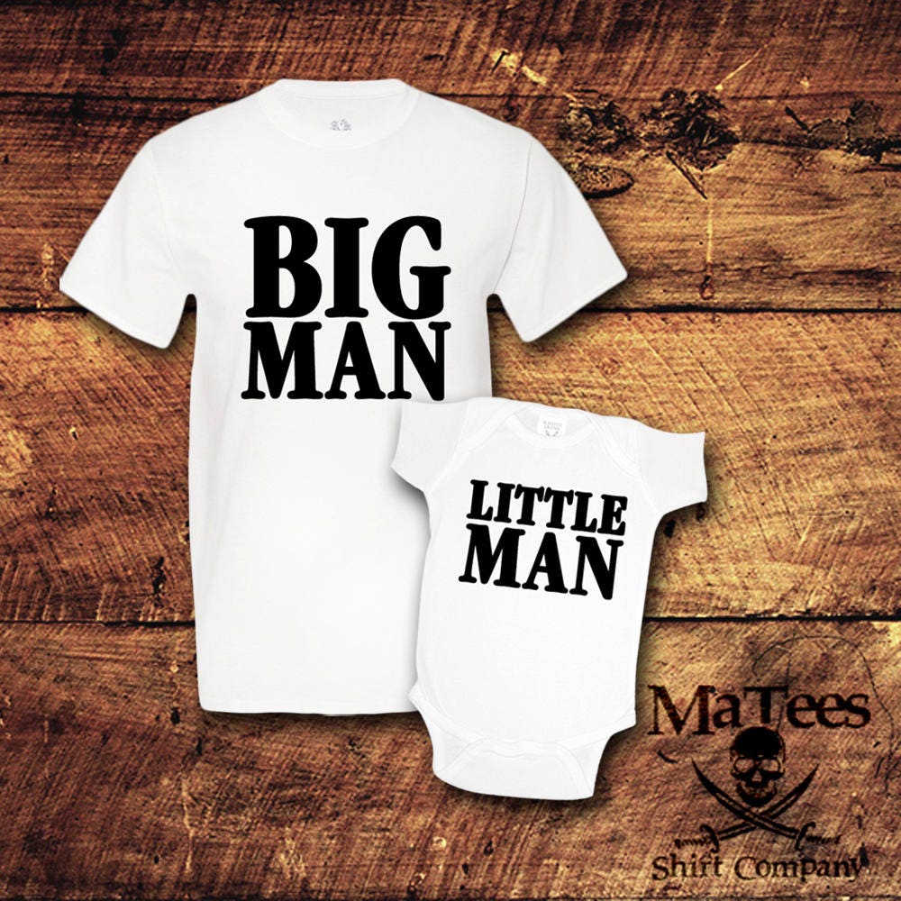 Big Man, Little Man, Fathers Day Gift, Fathers Day, Father Son Matching ...