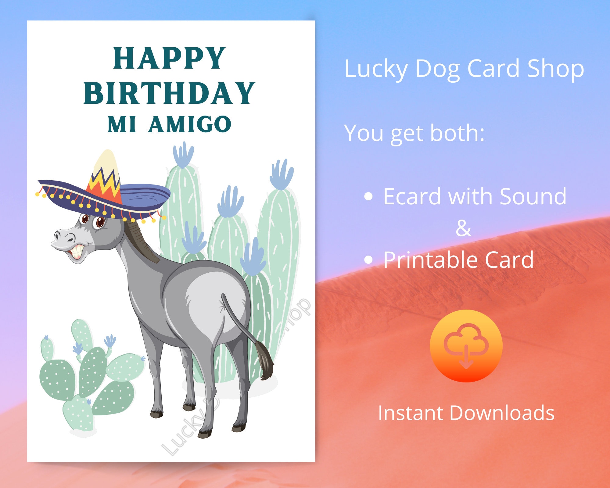 Animated E-CARD With Whistling & PRINTABLE Birthday Card for a Friend ...