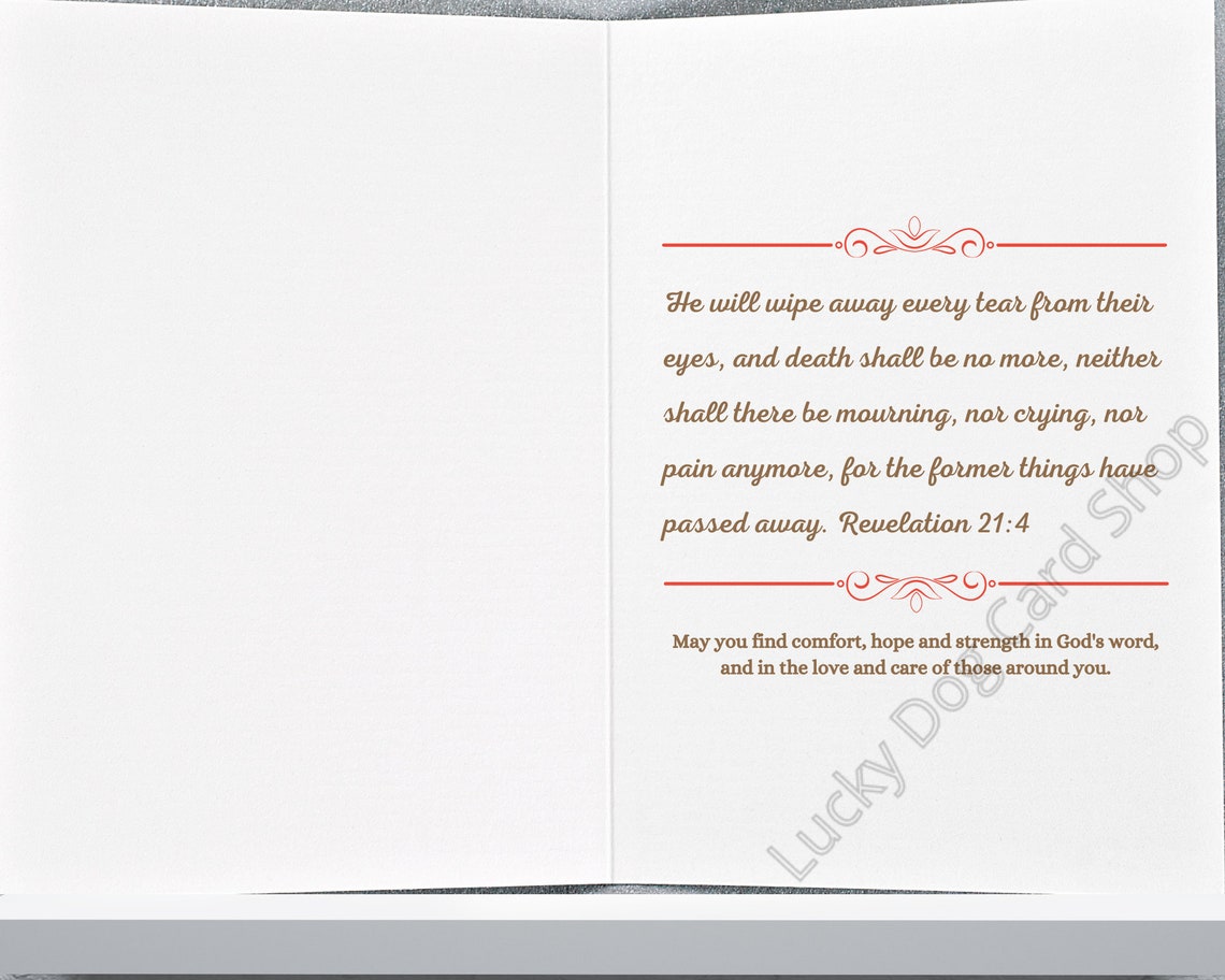 PRINTABLE Sympathy Card With Bible Verses - Etsy