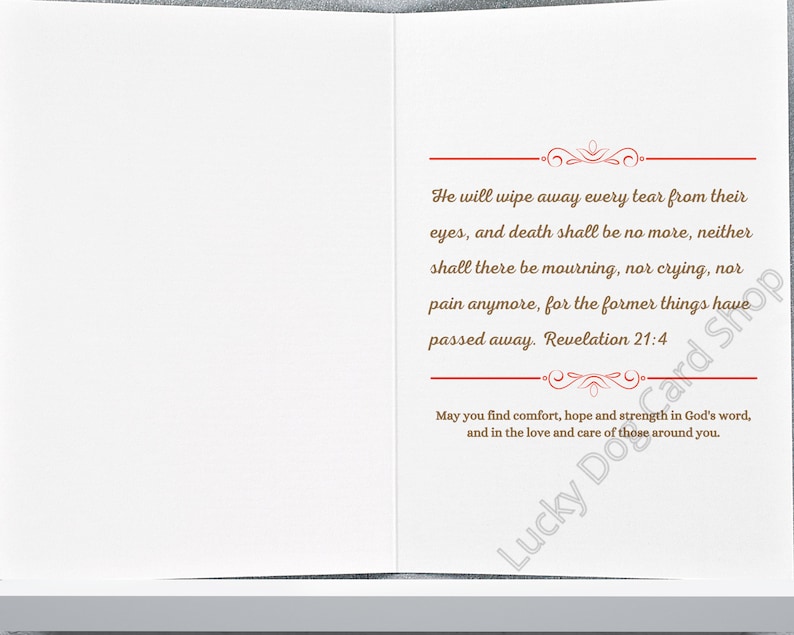 PRINTABLE Sympathy Card With Bible Verses - Etsy