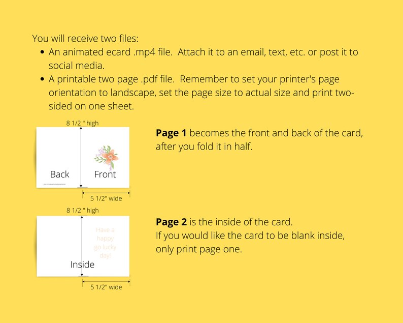 Animated E-CARD With Whistling & PRINTABLE Birthday Card for a Friend ...