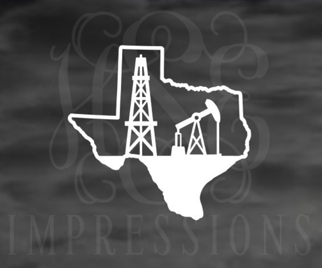 All States Available Oil Field Decal Sticker Derrick Pump Jack Black ...