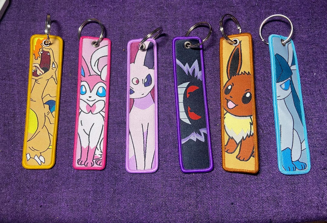 Pokémon Embroidery Keychains (washable) Pocket Monsters - Etsy