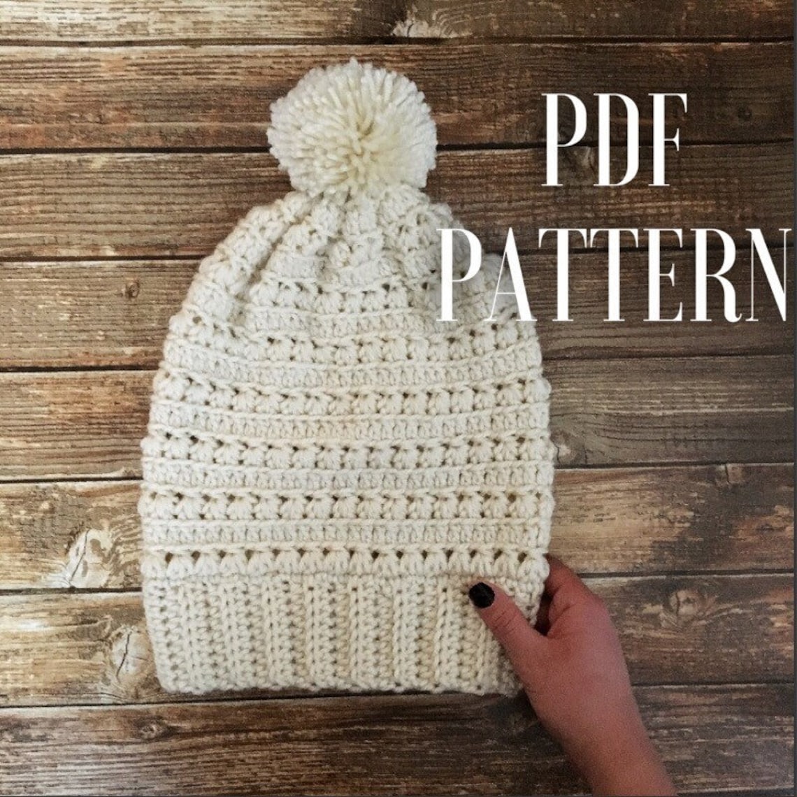 Crochet Beanie PDF Pattern Easy Crochet Hat Tutorial DIY | Etsy