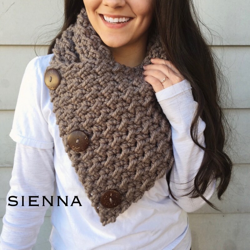 3 Button Scarf - Etsy