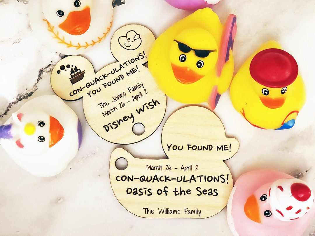Custom Engraved Duck Tags for Cruise Ship Duck Finding Kids Game Fun ...