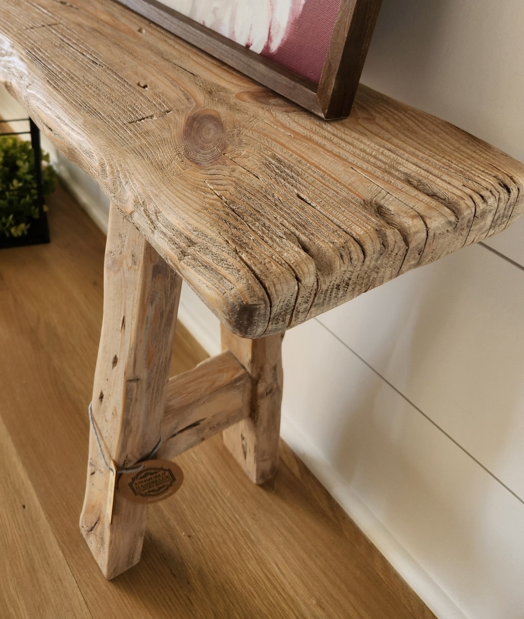 Wood Noodle Skinny Bench 4ft X 7 X 18 Weathered Blonde Driftwood Rustic ...