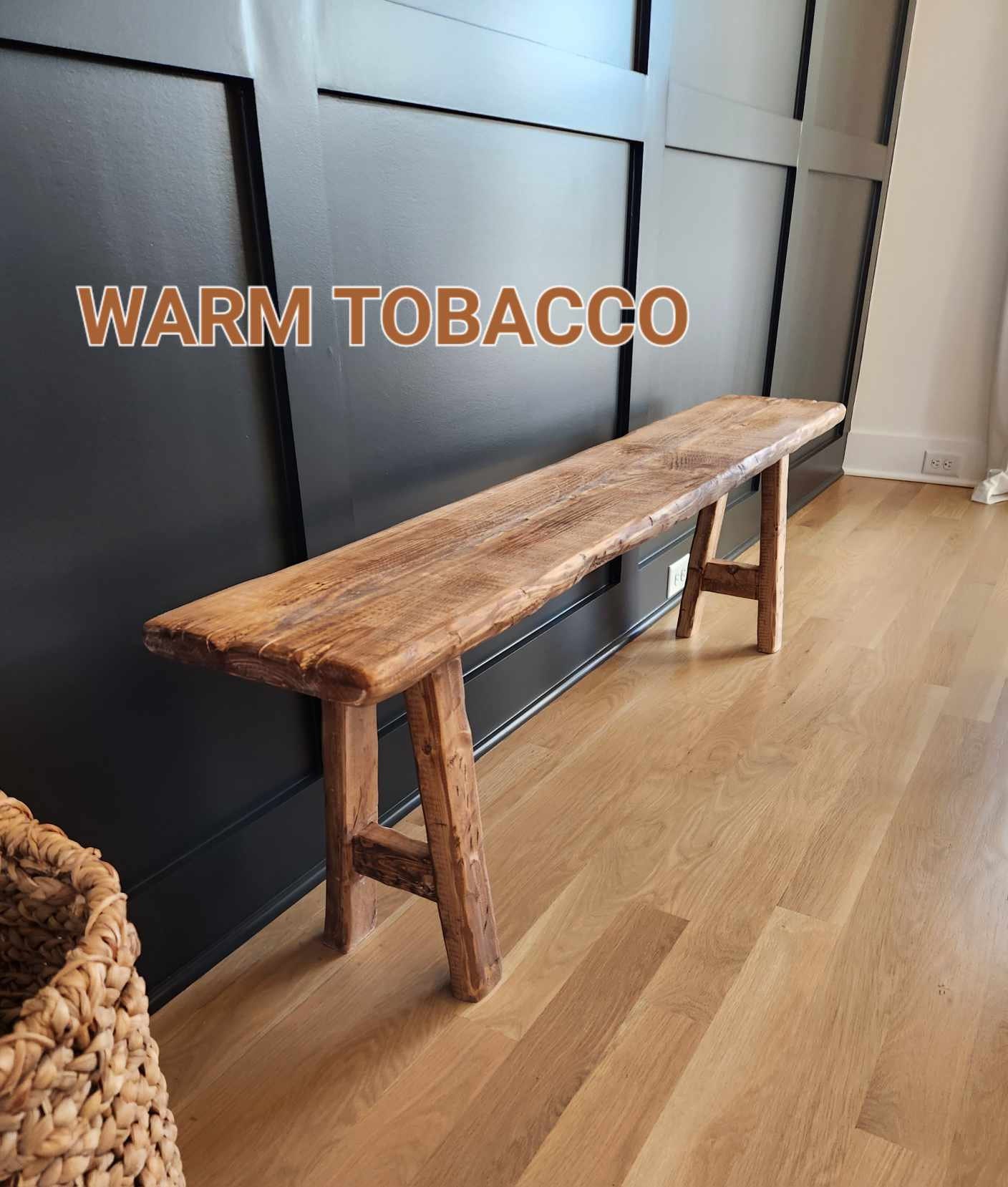 Wood Noodle Skinny Bench 4ft X 9 X 18 Weathered Blonde Driftwood Rustic ...