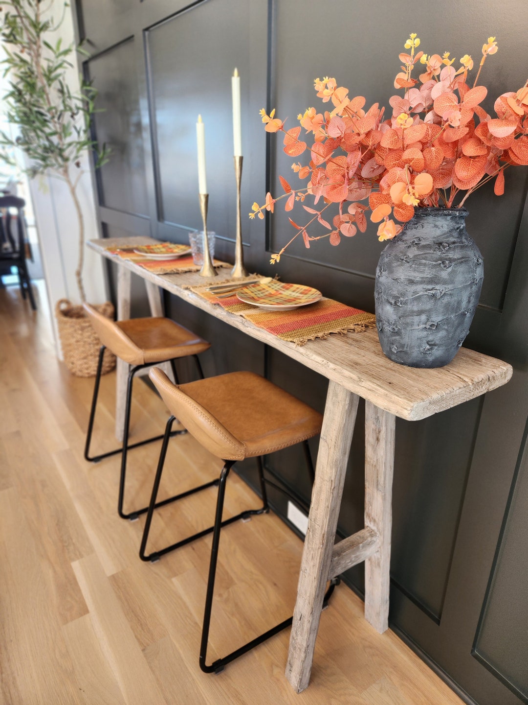 Wood Tall Table 6ft X 10x 36 Small Space Pub Dining, Standing Desk ...