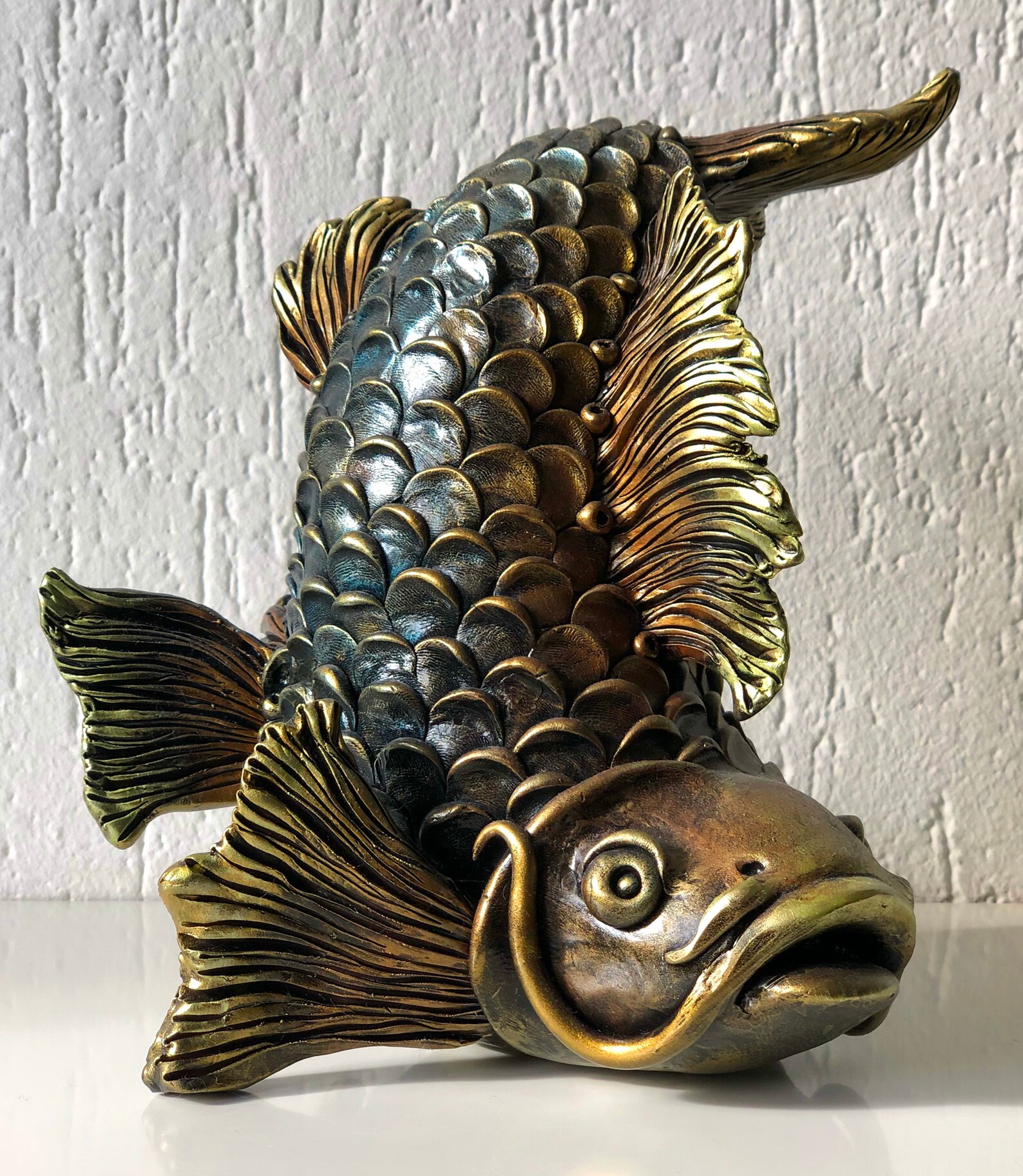 Decorative Handmade Koi Fish, Living Room Office Desktop, Koi Fish Made ...