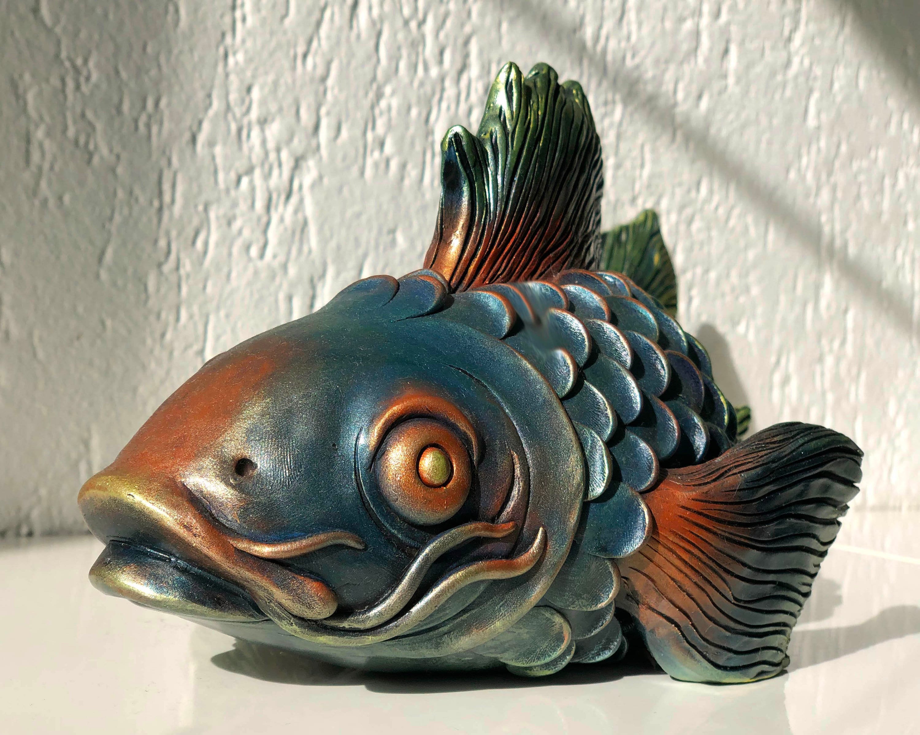 Decorative Handmade Koi Fish, Living Room Office Desktop, Koi Fish Made ...