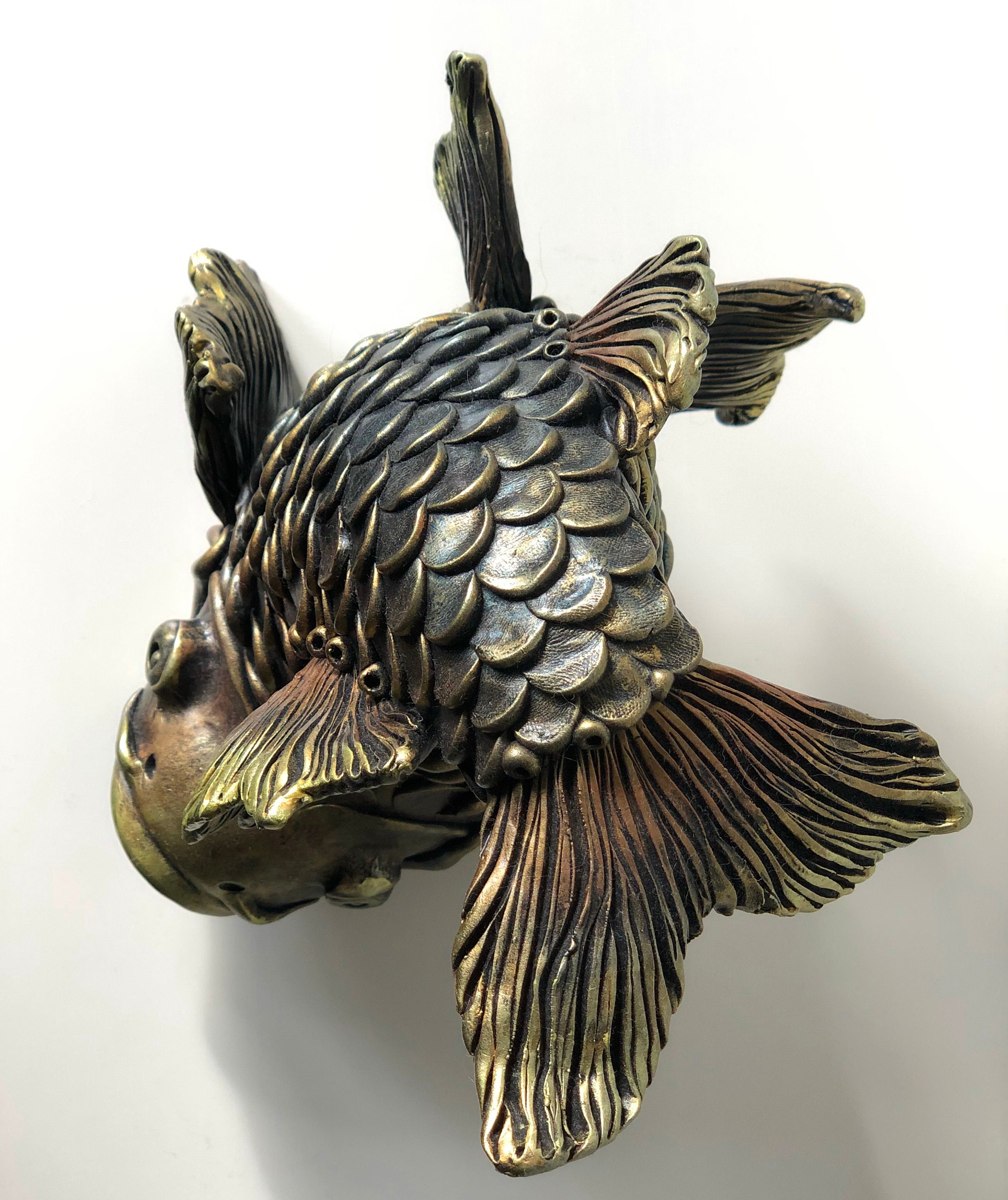 Decorative Handmade Koi Fish, Living Room Office Desktop, Koi Fish Made ...