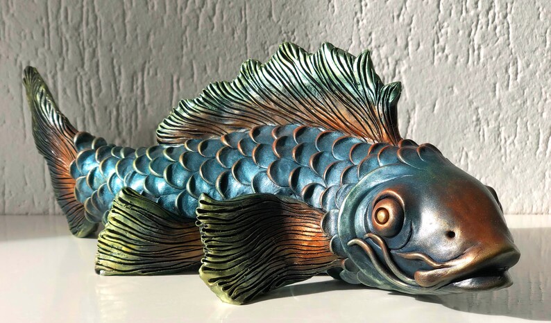 Decorative Handmade Koi Fish, Living Room Office Desktop, Koi Fish Made ...