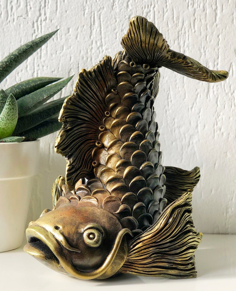 Decorative Handmade Koi Fish, Living Room Office Desktop, Koi Fish Made ...