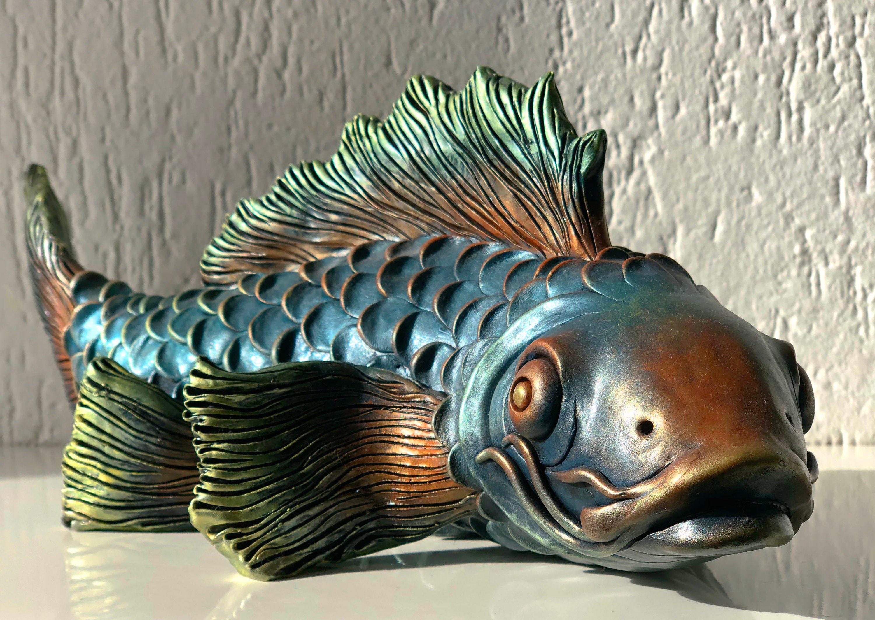 Decorative Handmade Koi Fish, Living Room Office Desktop, Koi Fish Made ...