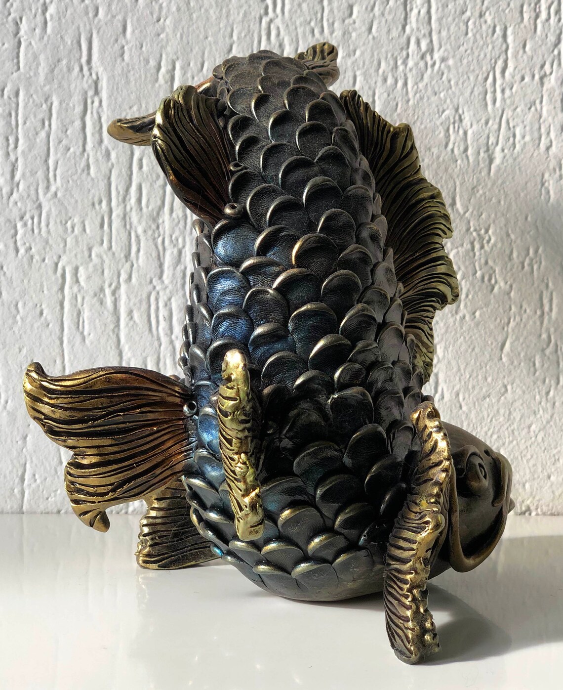 Decorative Handmade Koi Fish, Living Room Office Desktop, Koi Fish Made ...