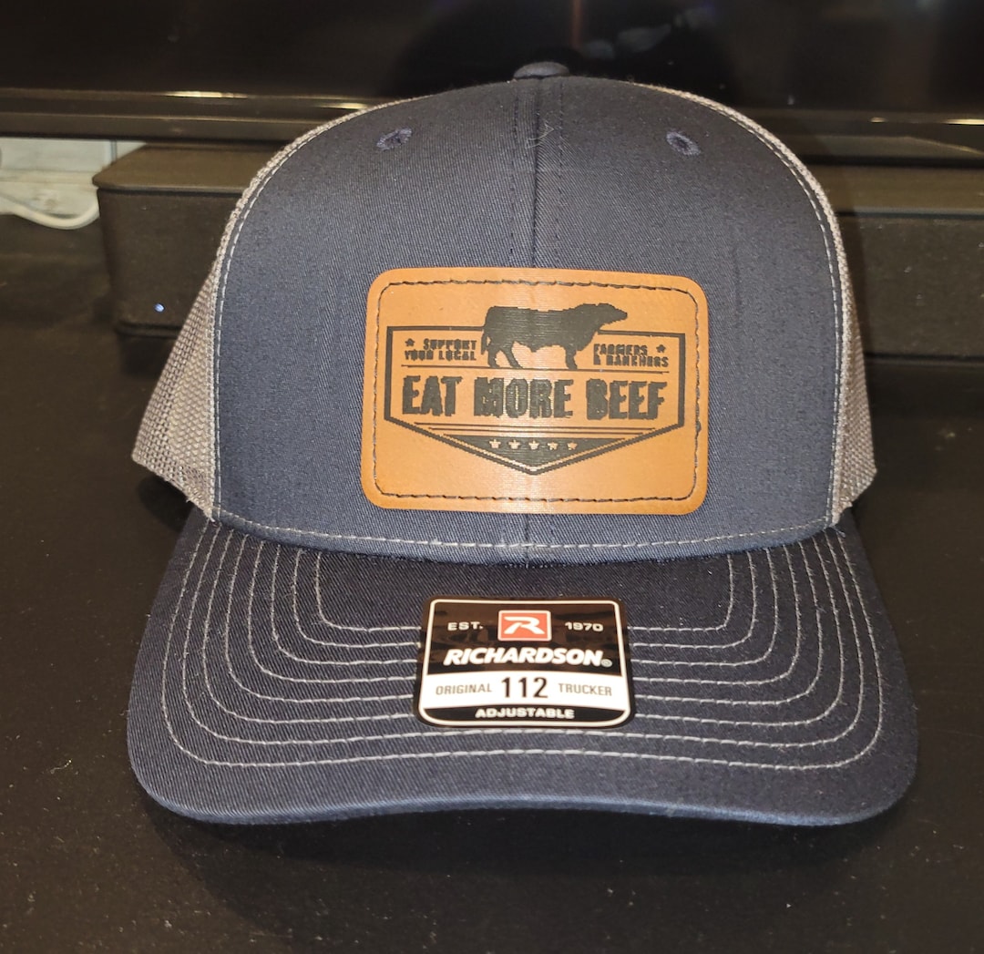 Eat More Beef Leatherette Patch Hat - Etsy