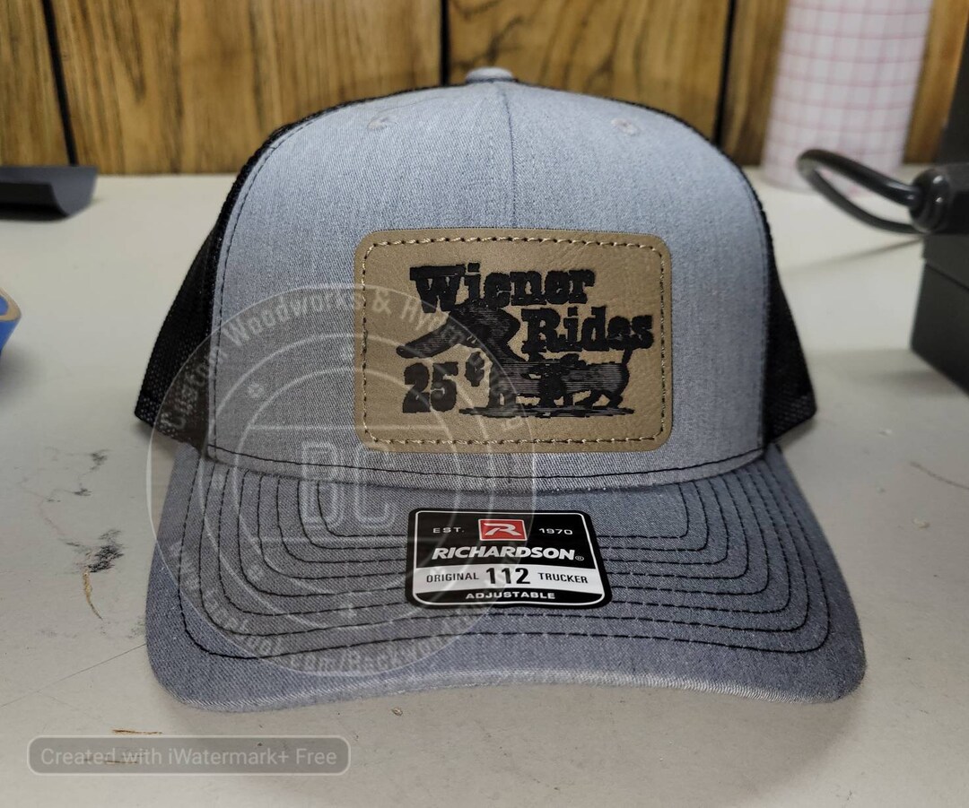 Weiner Rides Leatherette Patch Hat - Etsy
