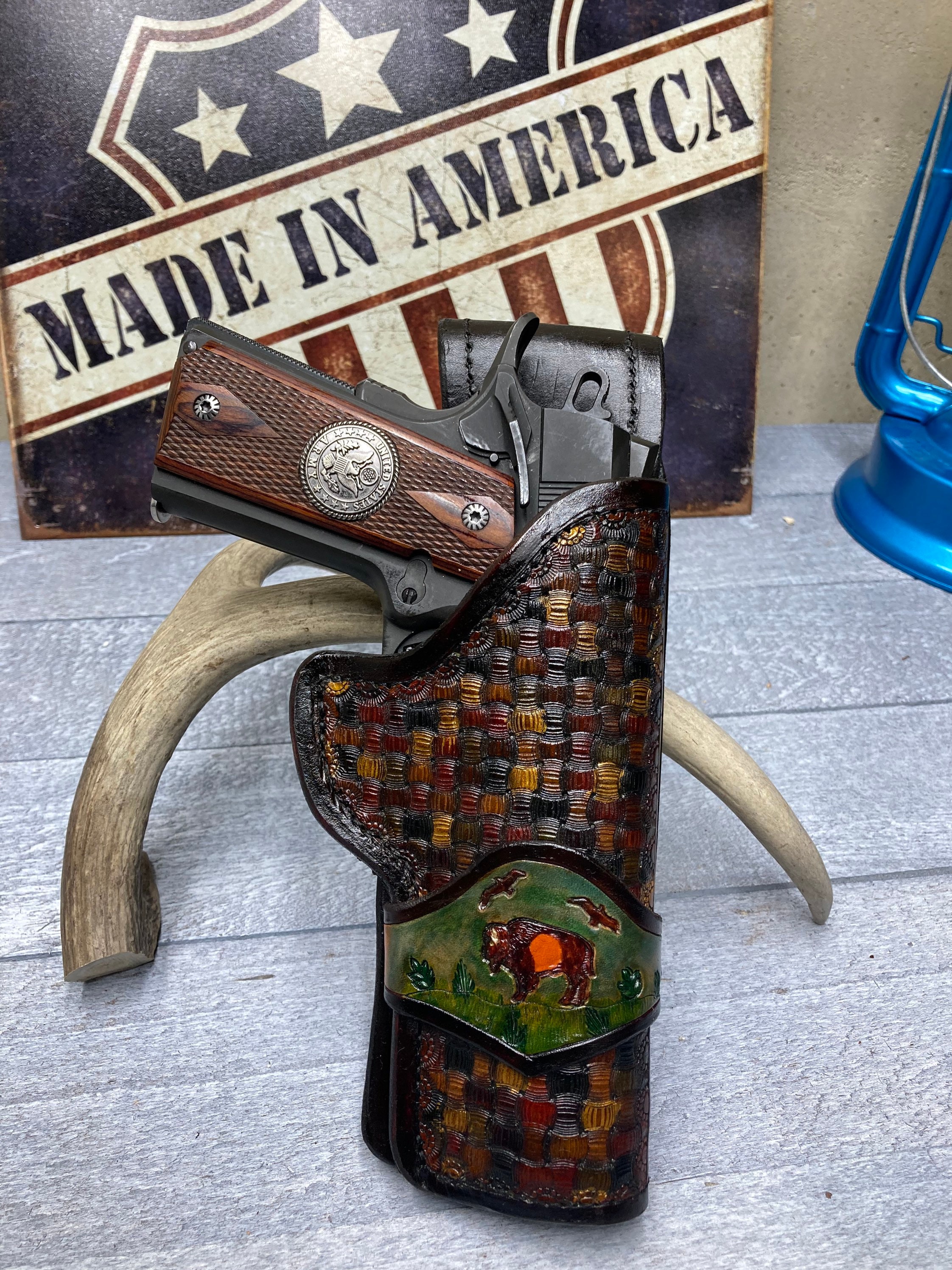 Colt 45, 1911 Full Size Holster, Western, Cowboy Style, Fits ...