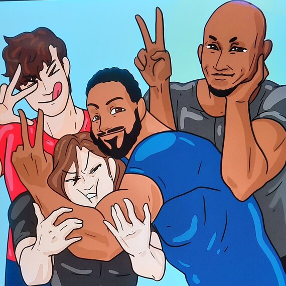 Custom Digital draw the Squad Poses - Etsy